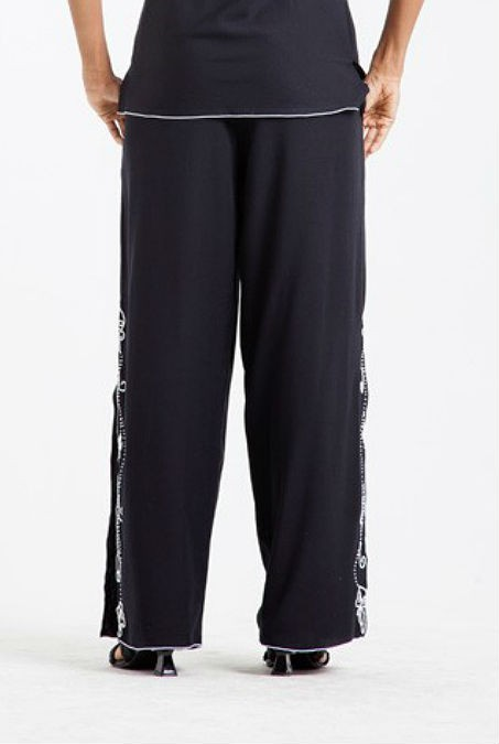 Radiant Raven Wide Leg Pants | Tropical Tantrum